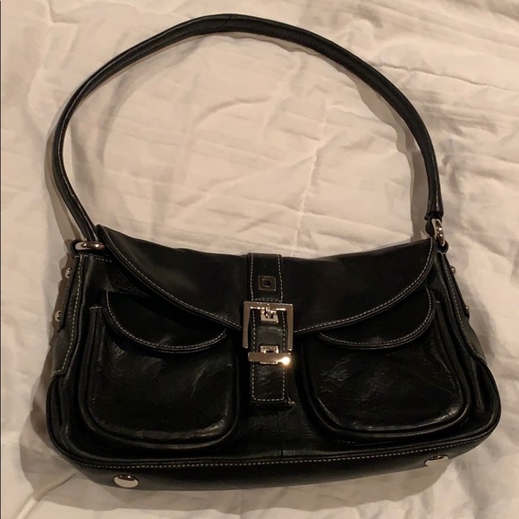 Perlina | Bags | Perlina Black Leather Purse | Poshmark